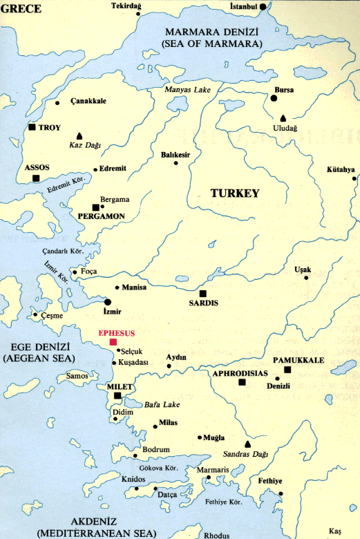 Ephesus und Pergamon - Map